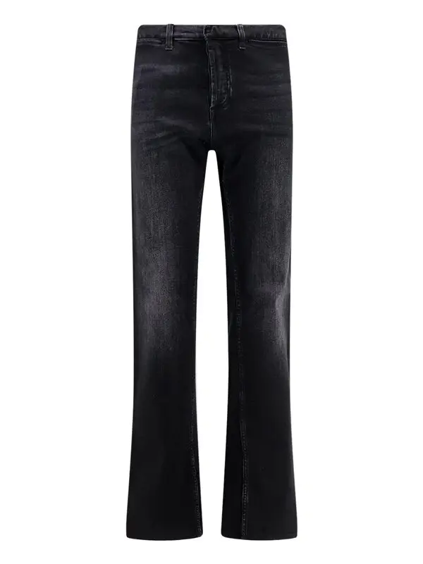 Gucci Denim Jeans With Nastro Web Profile - Black