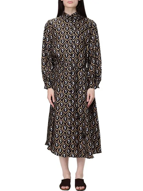 Max Mara Printed Dress - Black