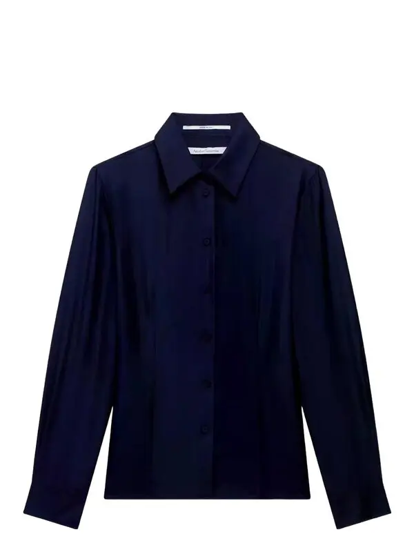 Another Tomorrow Darted Fitted Shirt - Blue