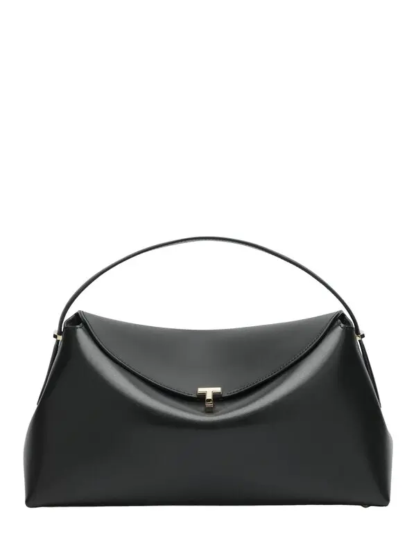 TOTEME T-lock Leather Bag - Black