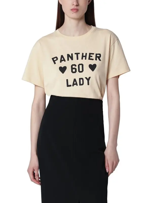 Valentino Garavani Panther Lady Cotton Jersey T-shirt - Beige