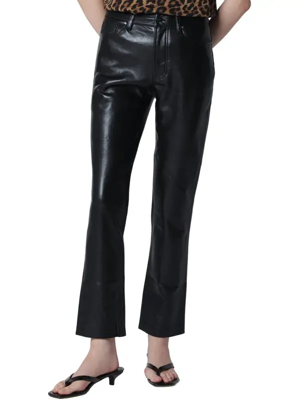 ANINE BING Regenerated Leather Bruno Trousers - Black