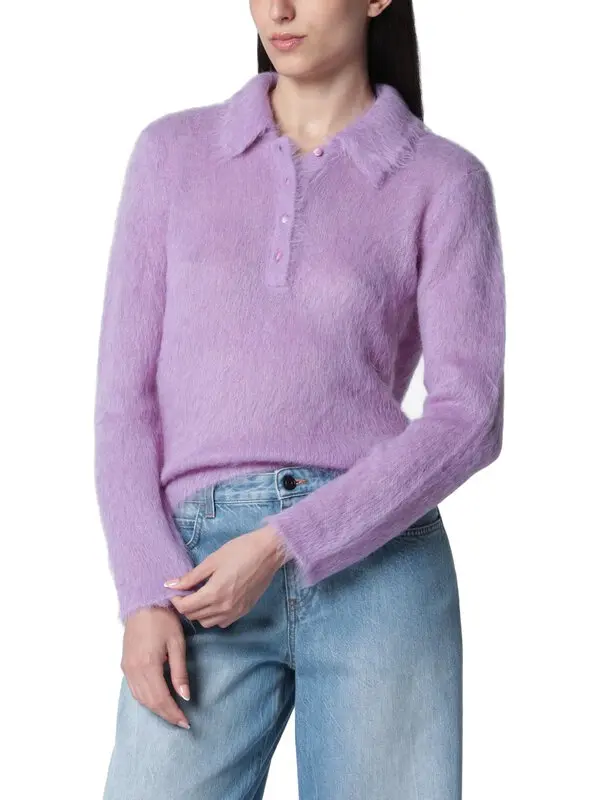 Chloé Lavender Alpaca-blend Cardigan - Purple