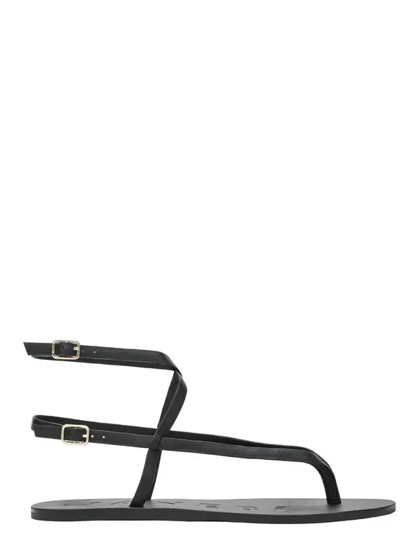 Manebí Leather Crossover Sandals - Black