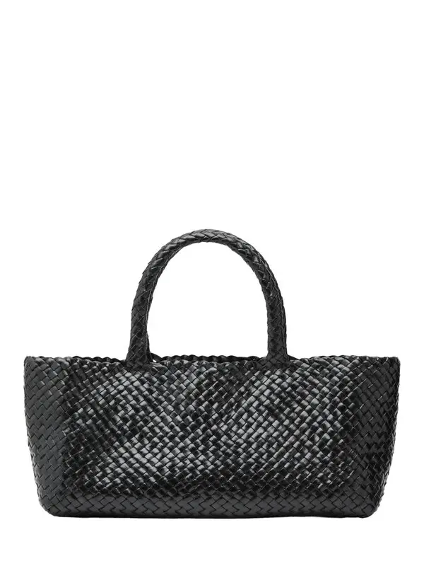 Manebí Woven Leather Tote Bag - Black