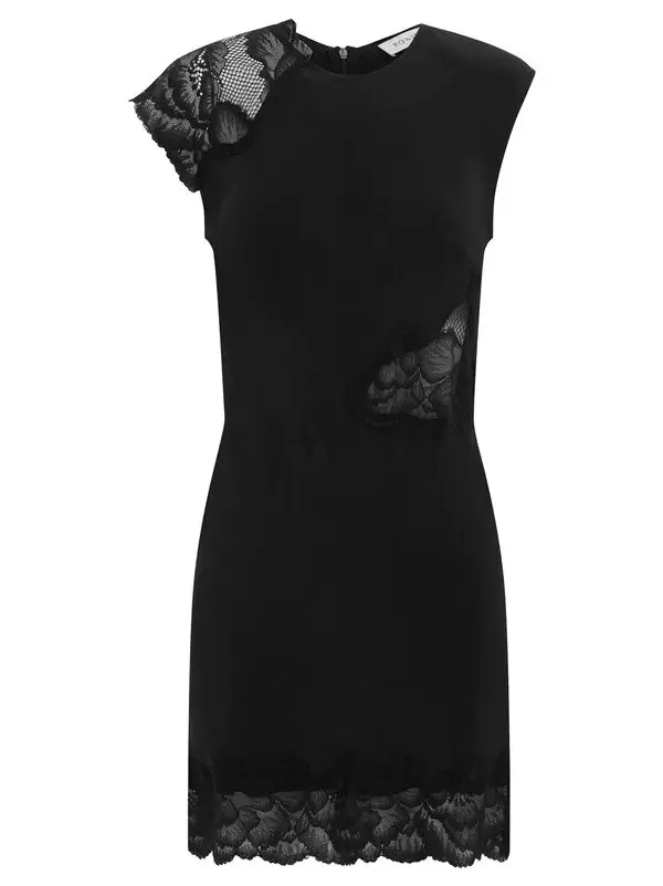 ROWIE Lily Silk Lace Mini Dress - Noir