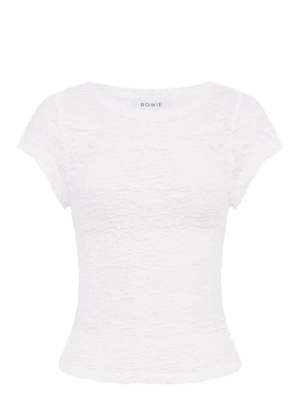 ROWIE Galo Lace Tee - Bone