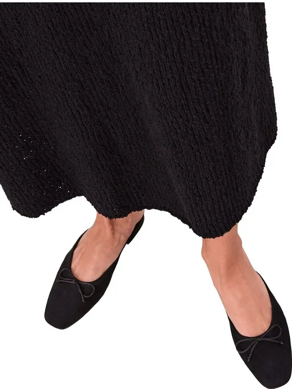 FLATTERED Malva Suede Ballet Mule - Noir