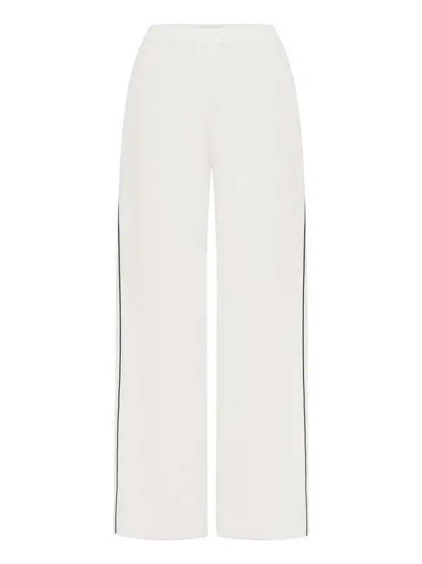 ROWIE Kaia Linen Straight Pants - Bone
