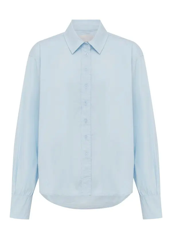 ROWIE Nola Organic Long Sleeve Shirt - Sky