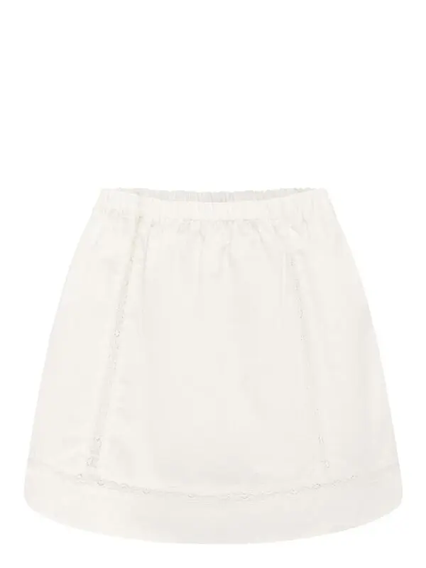 ROWIE Suri Lace Mini Skirt - Bone