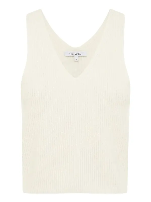 ROWIE Vivian Merino Knit Top - Bone