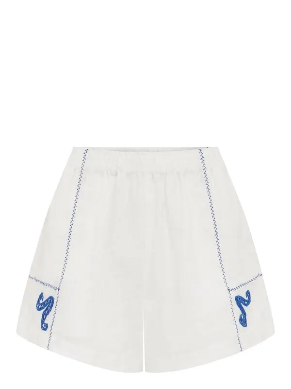 ROWIE Aries Linen Shorts - Bone