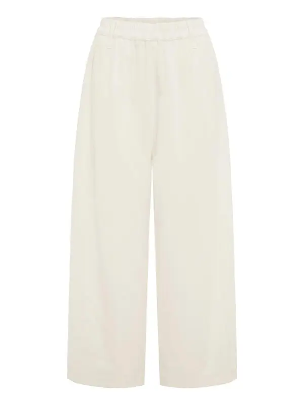 ROWIE Maryanne Barrel Leg Pants - Bone