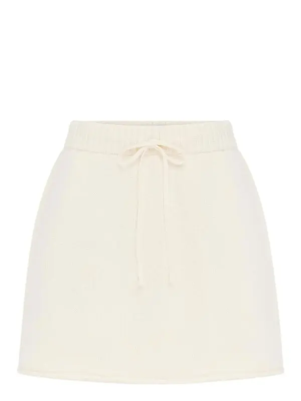ROWIE Alma Knit Mini Skirt - Bone