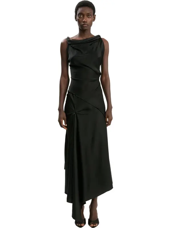 Victoria Beckham Posy Midi Dress - Black