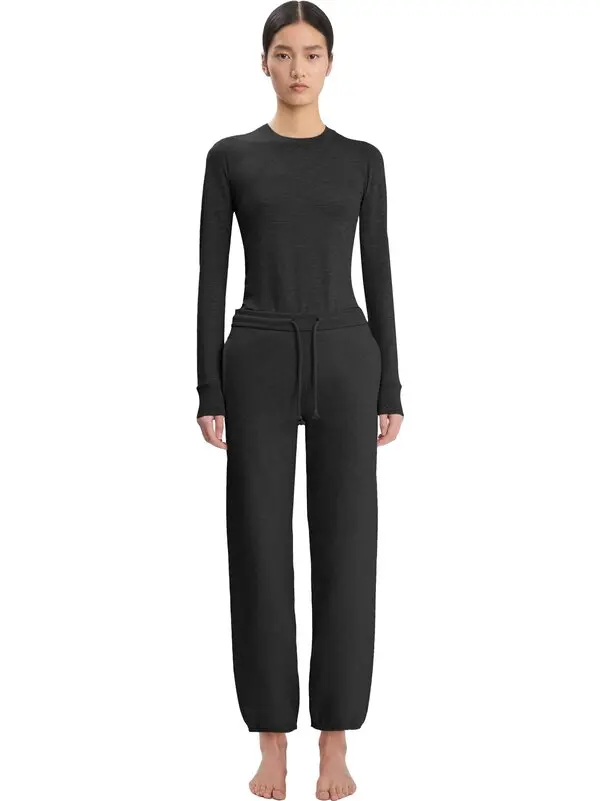 Victoria Beckham Logo Embroidered Jogger - Black