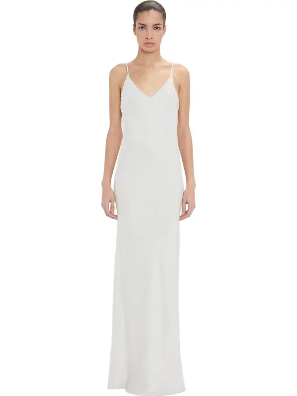 Victoria Beckham Lace Cami Maxi Dress - Magnesium