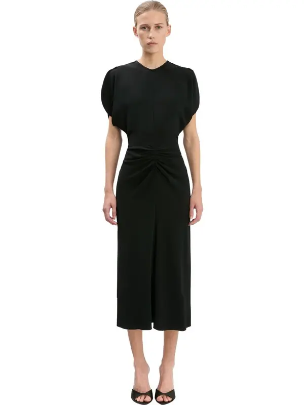 Victoria Beckham Bela Midi Dress - Black