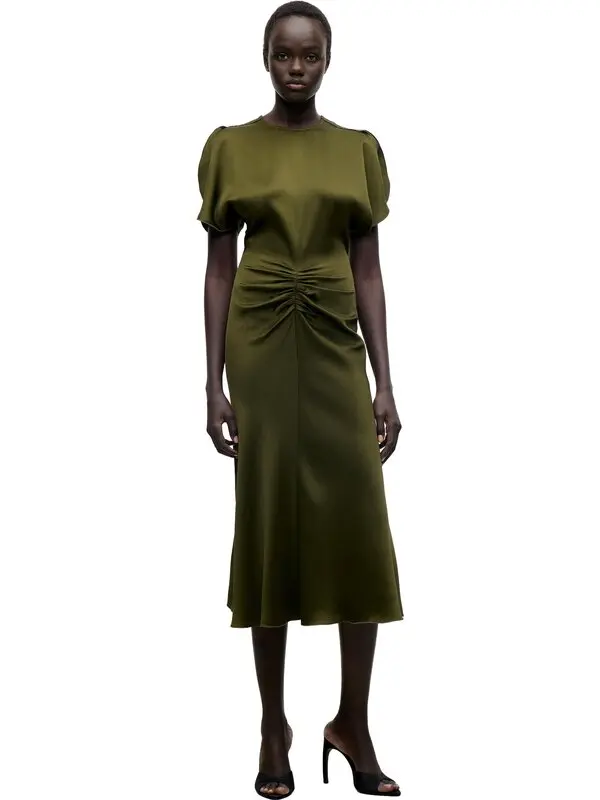 Victoria Beckham Bela Midi Dress - Green