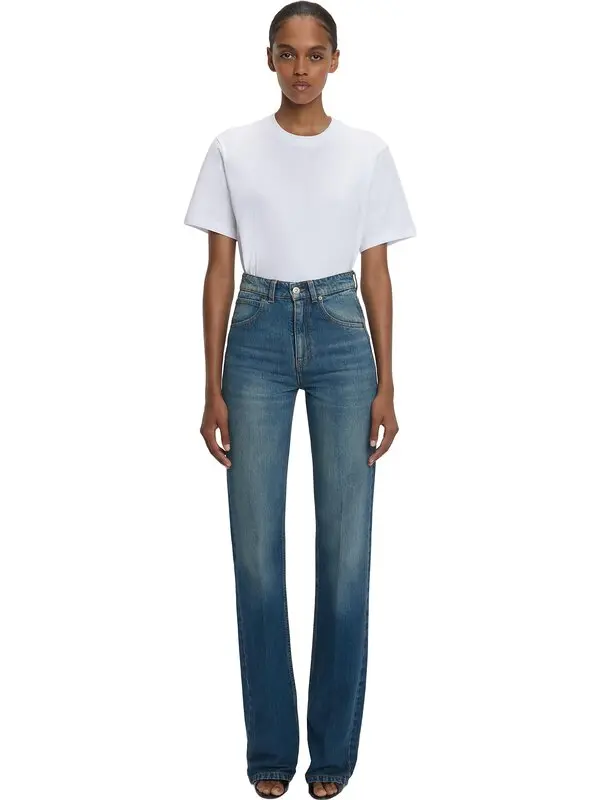 Victoria Beckham Julia Stretch Jean - Mid Blue