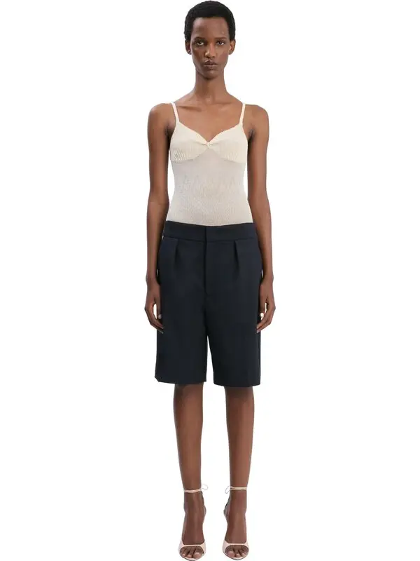 Victoria Beckham Tailored Shorts - Navy