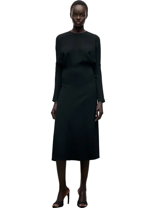 Victoria Beckham Dolman Midi Dress - Black