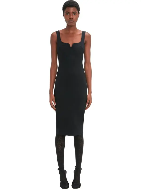 Victoria Beckham Fitted T-shirt Dress - Black