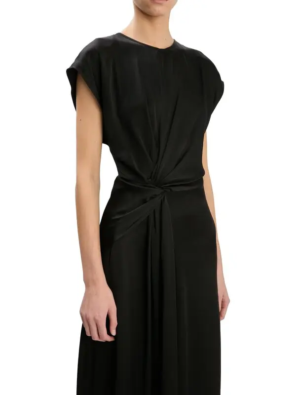 Victoria Beckham Aria Midi Dress - Black