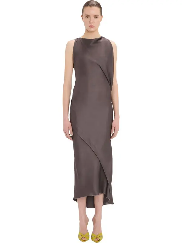 Victoria Beckham Kyra Midi Dress - Grey