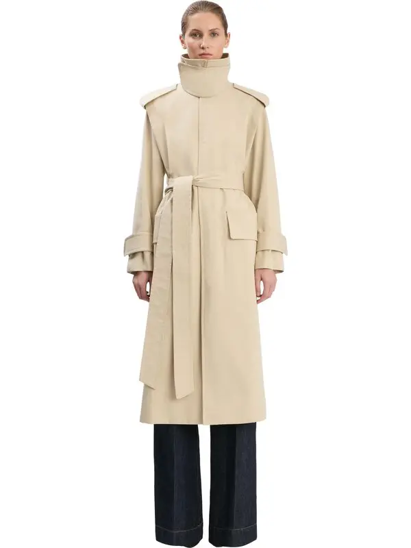 Victoria Beckham Philippa Trench Coat - Beige