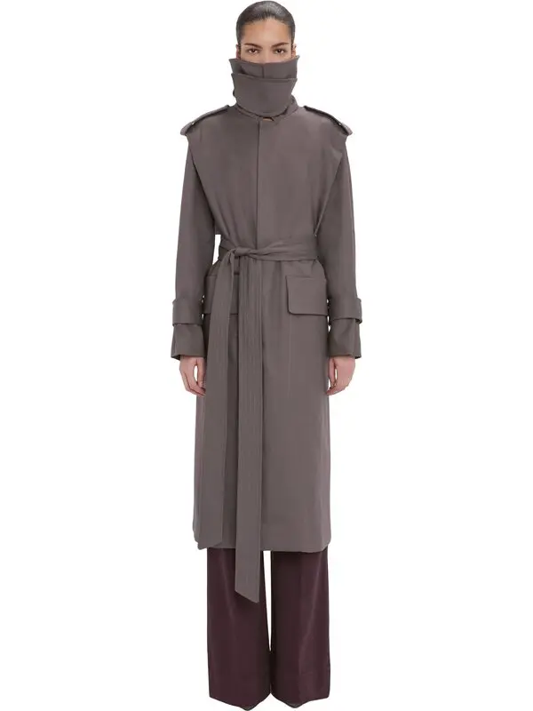 Victoria Beckham Philippa Trench Coat - Grey