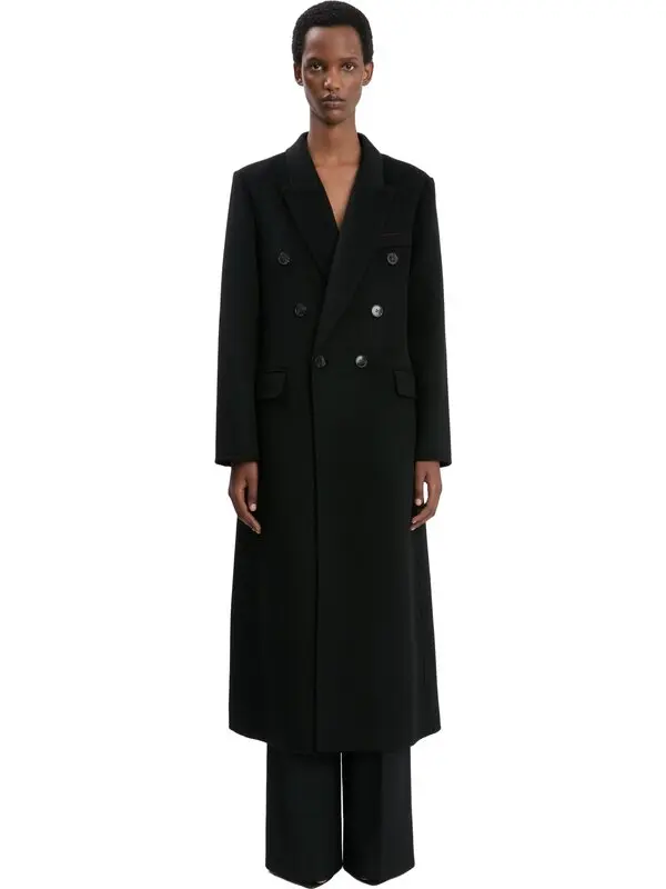 Victoria Beckham Double-breasted Overcoat - Black