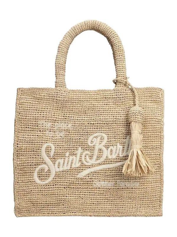 MC2 SAINT BARTH Raffia Handbag - Beige