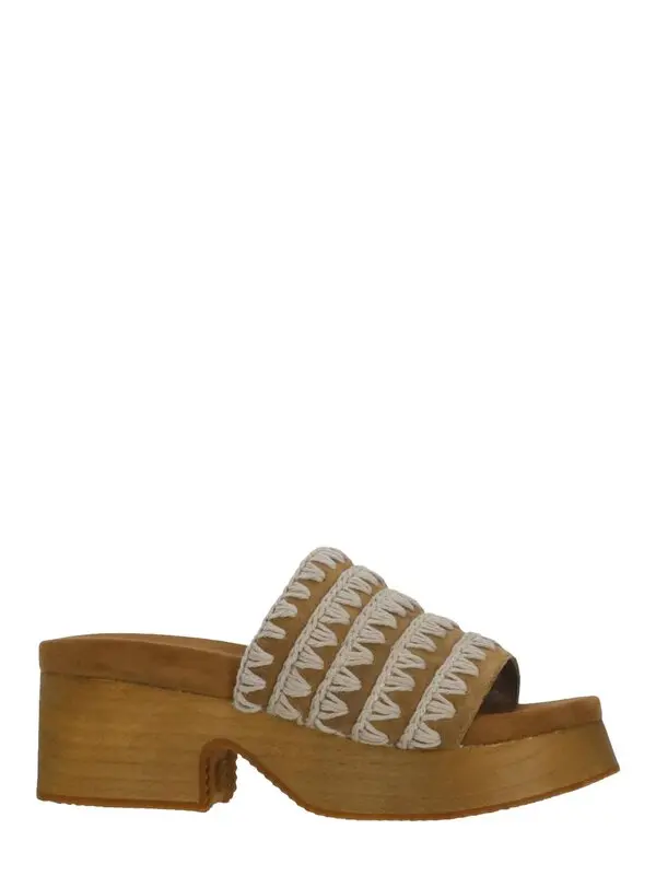 Mou Heeled Platform Sandals - Brown