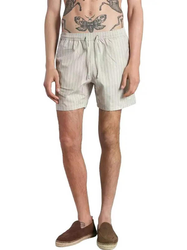 MC2 SAINT BARTH Pinstripe Swim Shorts - Neutrals