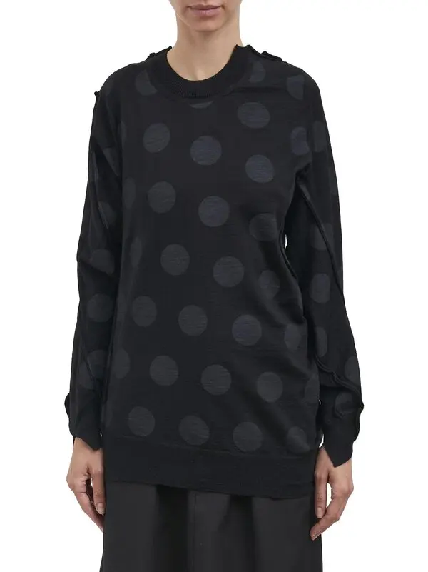 Junya Watanabe Polka Dot Sweater - Black