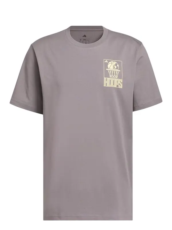 Adidas World Wide Hoops Graphic T-shirt - Grey