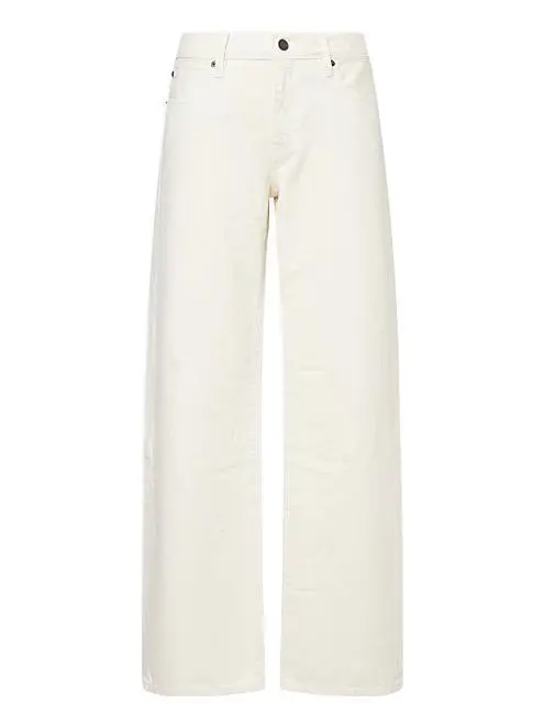 FRAME Low Rise Straight Leg Cotton Denim Jeans - Shell