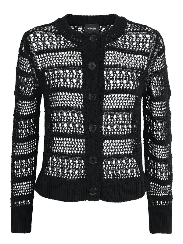 ME+EM Open-stitch Cardigan - Black
