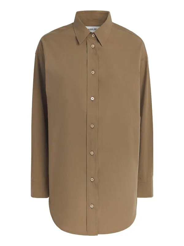 AGOLDE Sona Cotton Shirt - Brown