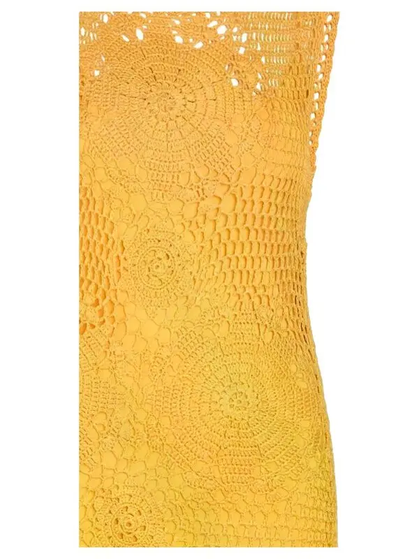 Simkhai Fynch Crochet-knit Sleeveless Mini Dress - Yellow