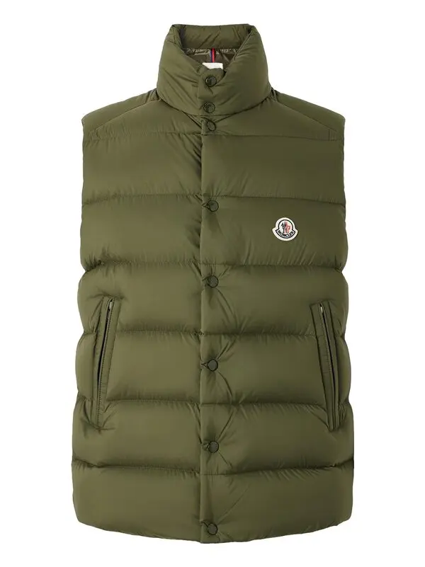 Moncler Tibb Quilted Shell Down Gilet - Green