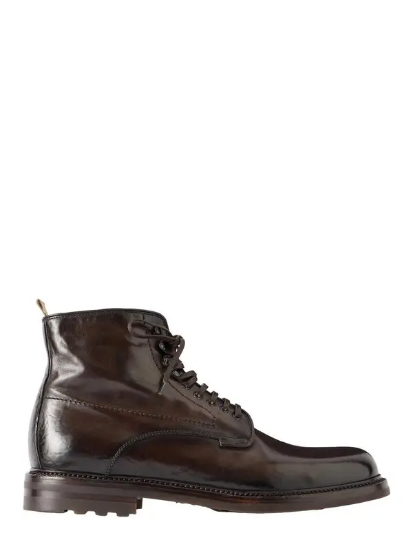 Officine Creative Aston 003 Lace-up Leather Boots - Brown