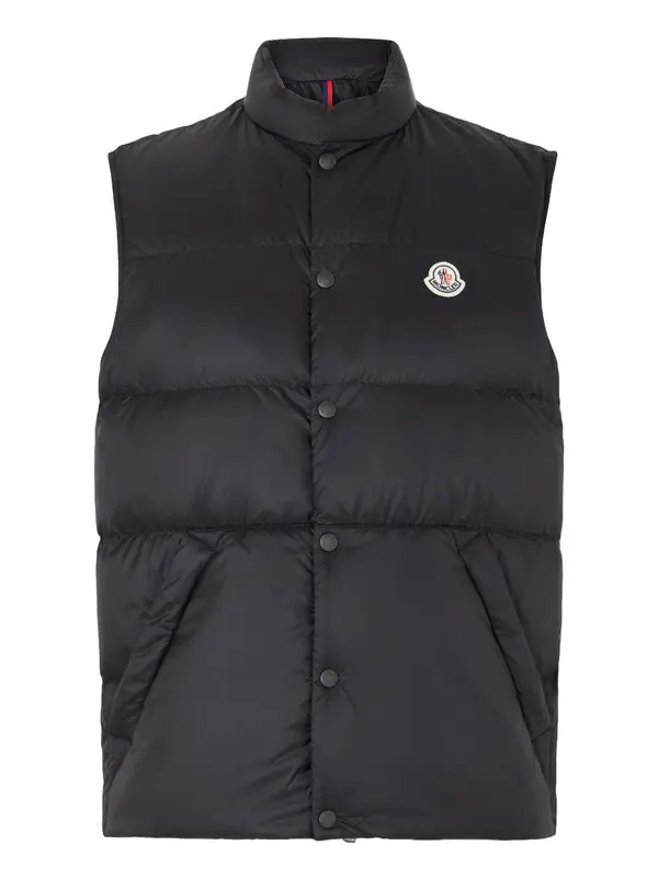 Moncler Logo-appliquéd Quilted Shell Down Gilet - Black