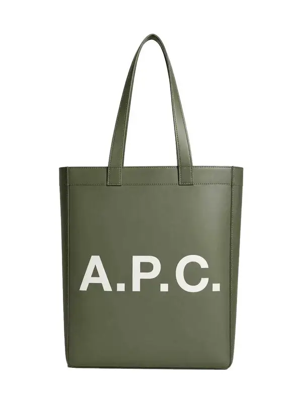 A.p.c. Lou Logo-print Tote Bag - Green
