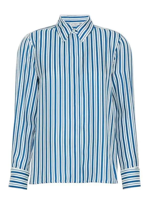 Max Mara Striped Twill Shirt - Silk