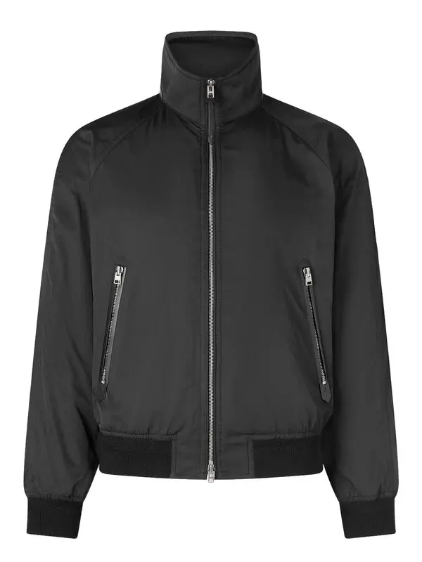 CORRIDOR Zip-up Bomber Jacket - Black