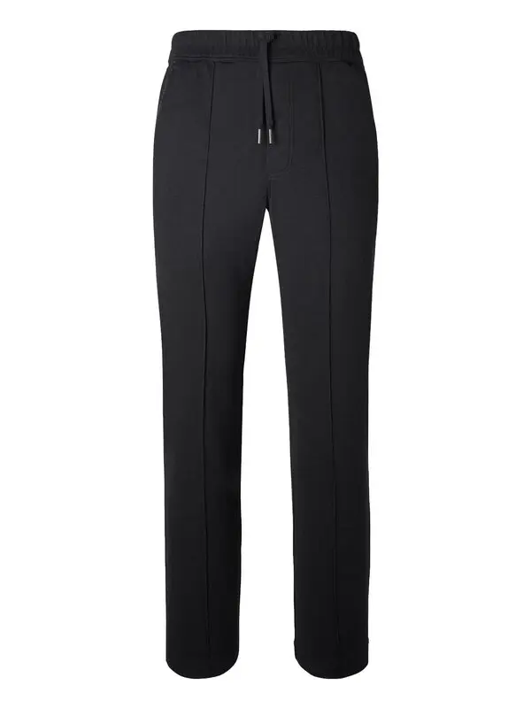 TOM FORD Straight-leg Wool, Silk And Cashmere-blend Sweatpants - Black