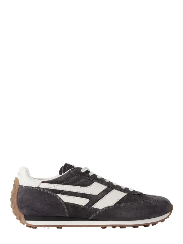 TOM FORD Mick Suede And Leather Sneakers - Gray
